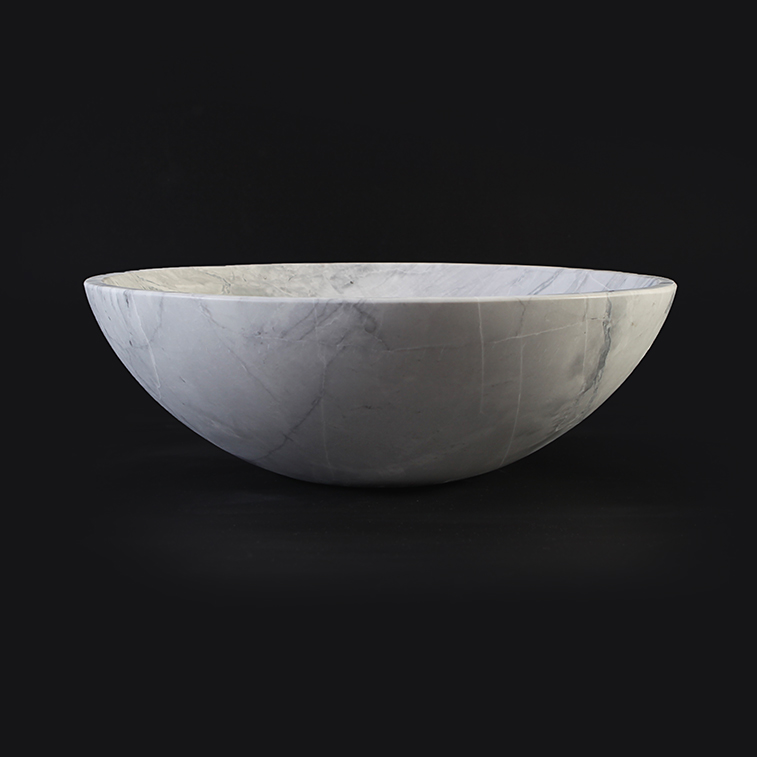 Super White Granite Honed Round Stone Basin